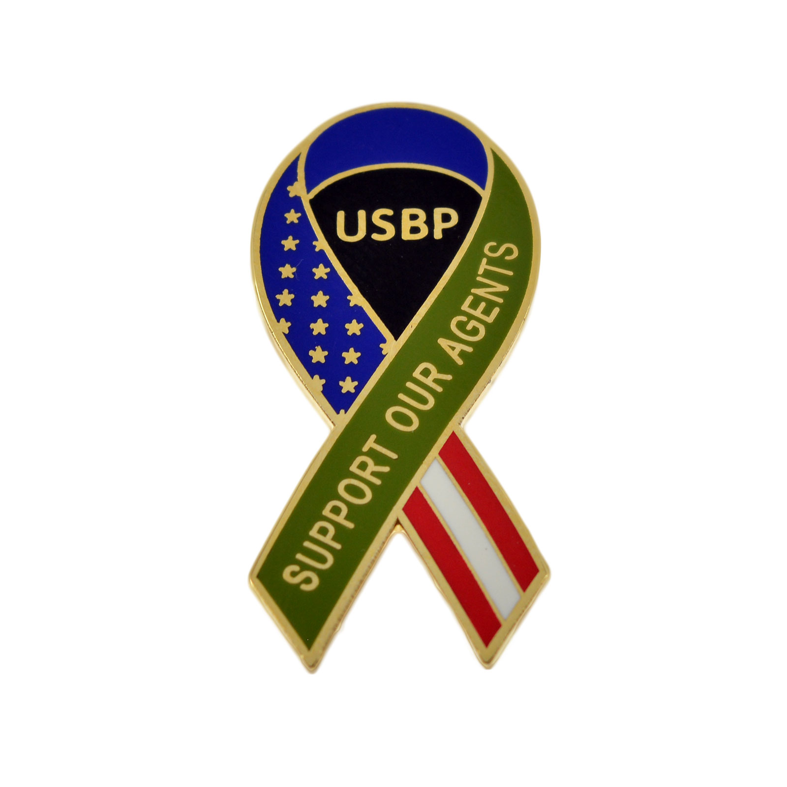 Border Patrol Support Our Agents Lapel Pin | USBP Ribbon Pin