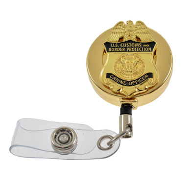 CBP Canine Officer Mini Badge Retractable ID Holder Reel | CBP ...