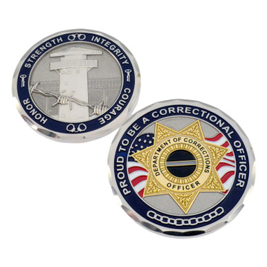 Corrections Officer Badge Challenge Coin | CO Coin | Prisons Coin ...