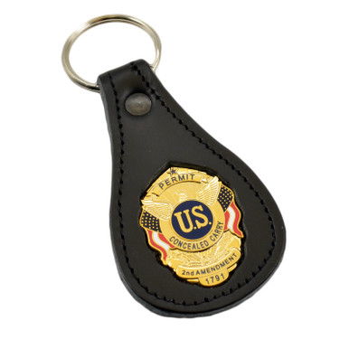 Concealed Carry Permit Badge Key Ring | CCP Key Fob