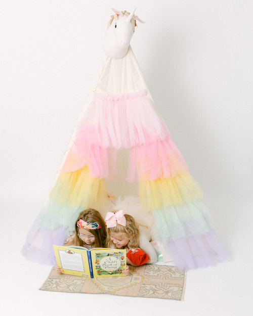 The Rainbow Tulle Play Tent - E & E Playroom