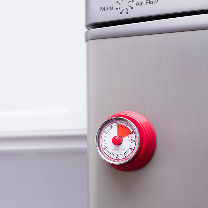 Kikkerland Magnetic Kitchen Timer - RED - BUNKER