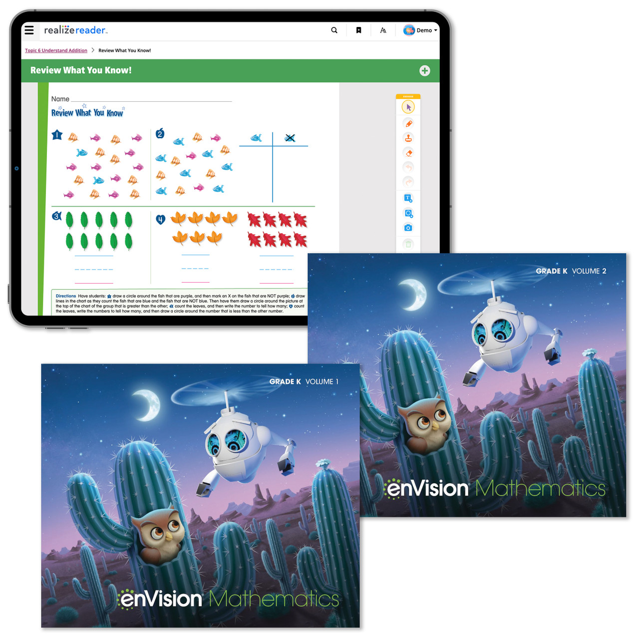 kindergarten enVision MATH Homeschool Bundle 2020