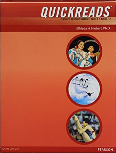 QUICKREADS 2012 TEACHERS RESOURCE MANUAL LEVEL F