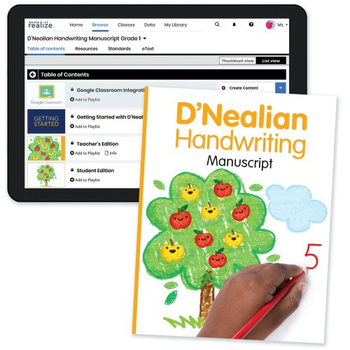D'Nealian Handwriting