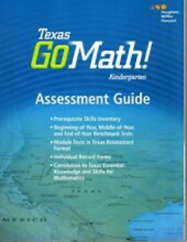 Texas Go Math Student Assessment Guide Blackline Master Grade K