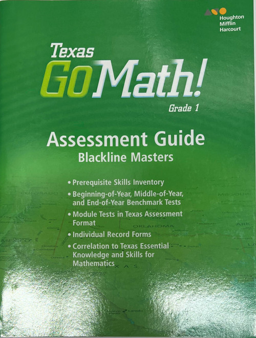 Texas Go Math Student Assessment Guide Blackline Master Grade 1