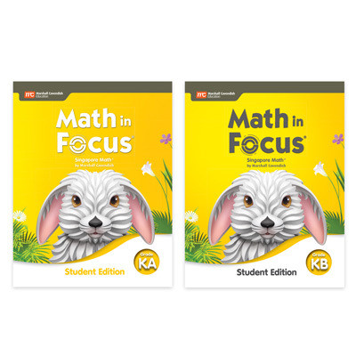 Math in Focus Student Edition Collection Grade K 2020