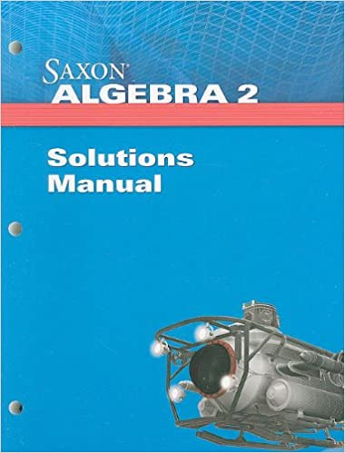 saxon algebra 2 solutions manual