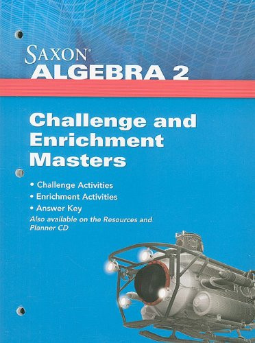 saxon algebra 2 challenge and enrichment masters