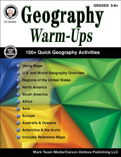 Geography Warm-Ups Resource Book Grade 5-8