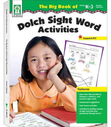 The Big Book of Dolch Sight Word Activities Resource Book Grade K-3