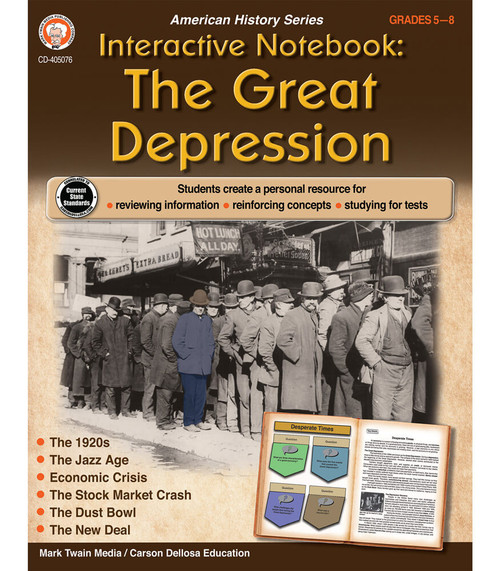 Interactive Notebook: The Great Depression Resource Book Grade 5-8 eBook