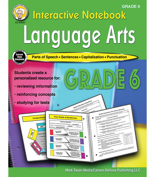 Interactive Notebook: Language Arts Resource Book Grade 6