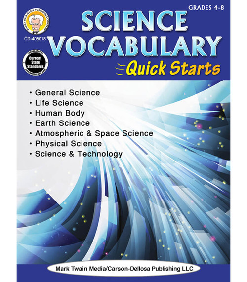Science Vocabulary Quick Starts Workbook Grade 4-8
