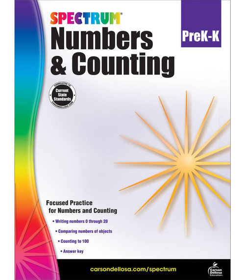 Spectrum Numbers & Counting Workbook Grade PK-K