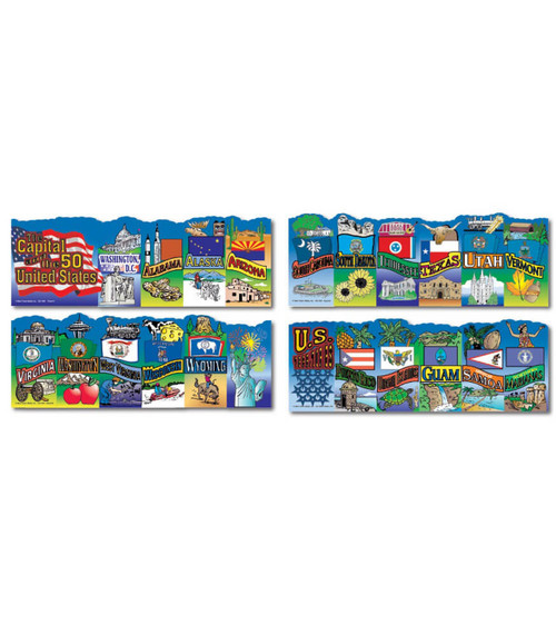 U.S. States and Territories Topper Bulletin Board Set