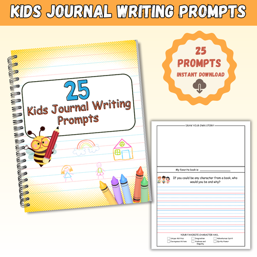 Free 25 Kids Journal Writing Prompts Download