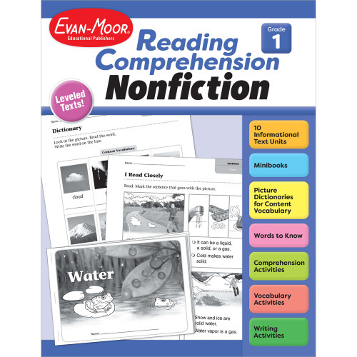 Evan Moor Reading Comprehension Nonfiction Grade 1