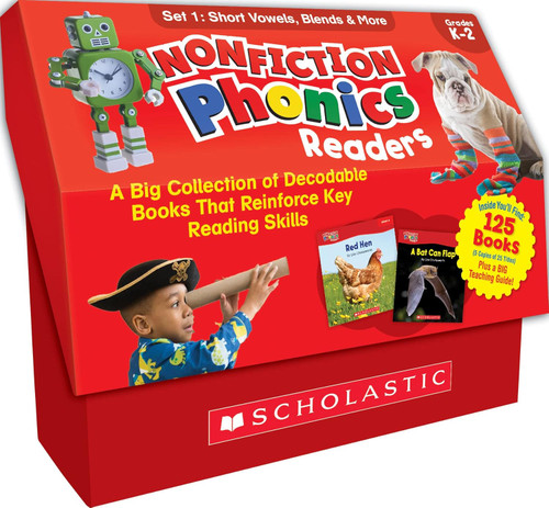 Scholastic Nonfiction Phonics Readers SET 1: Short Vowels, Blends ...
