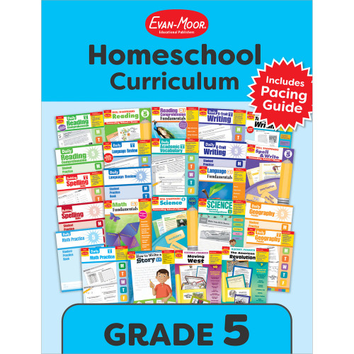 Evan Moor Homeschool Curriculum Bundle Grade 5