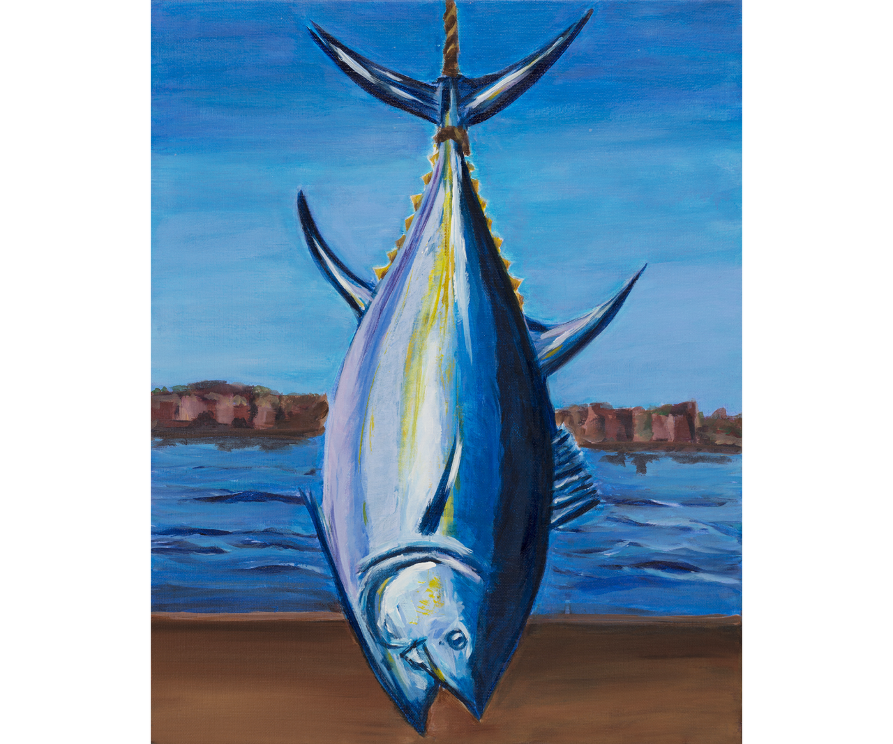 Hanging Tuna - Original Acrylic Painting - Hooked for Life