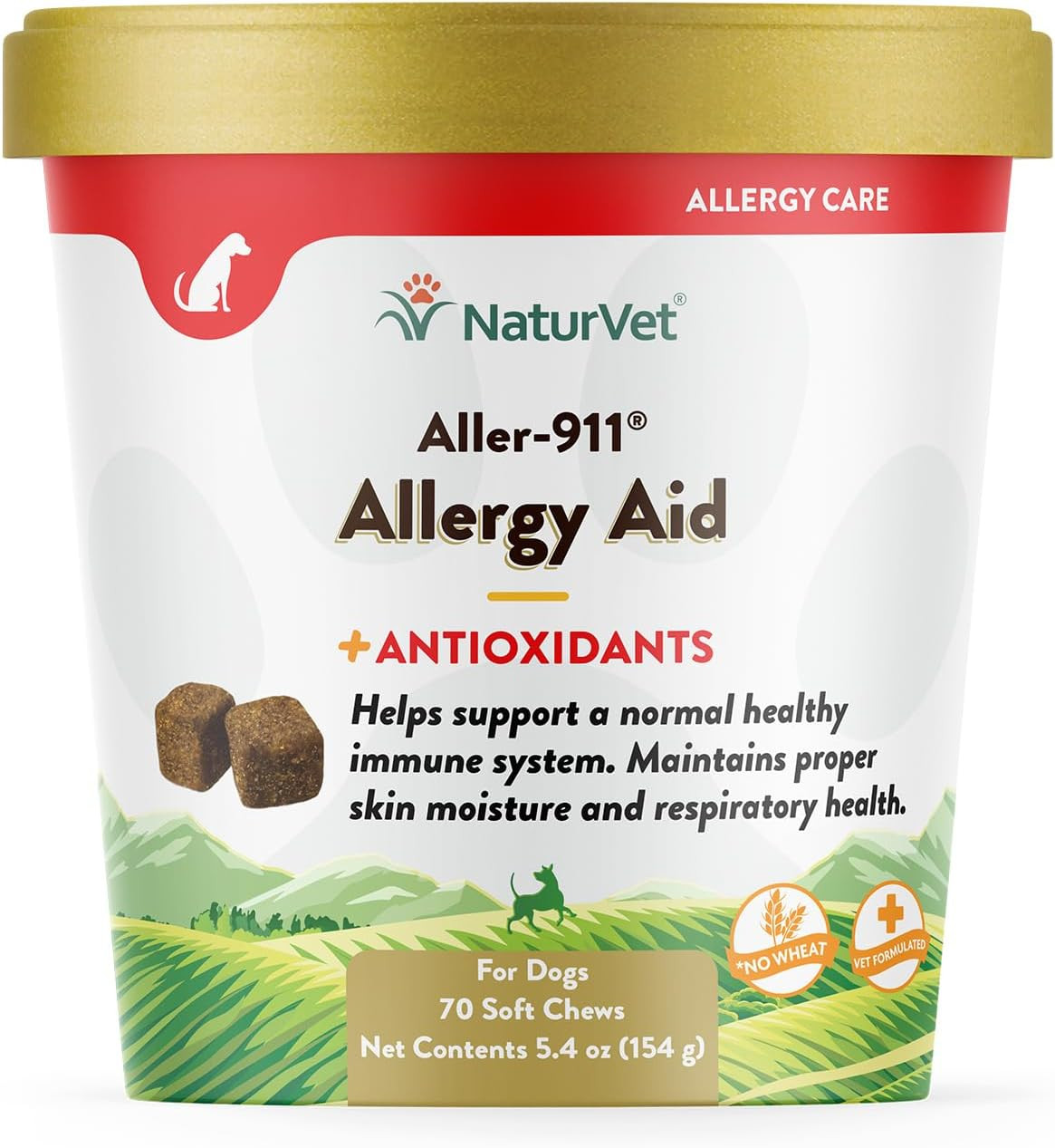NaturVet ALLER-911 Allergy Aid Skin Coat Anti-Lick Dog and Cat Paw ...