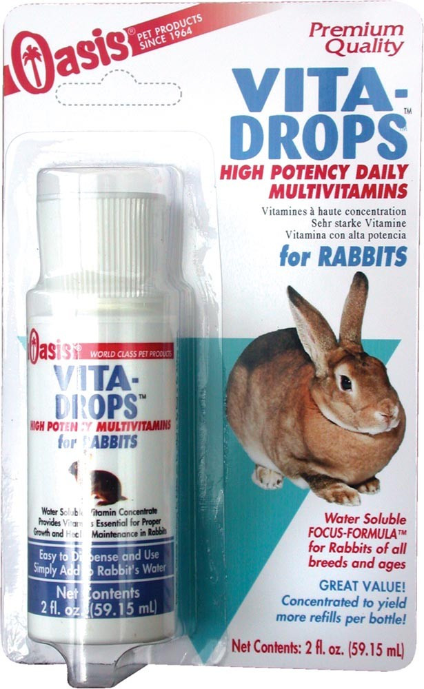 Oasis Vita-Drops Daily Multi-Vitamins for Rabbits 2 ounces