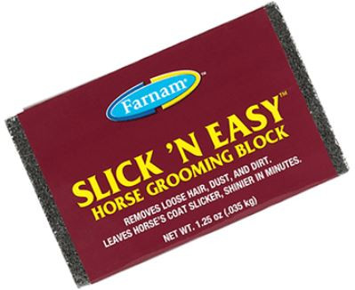 Farnam Slick 'N Easy Horse Grooming Block 1.25 oz Removes Loose Hair ...