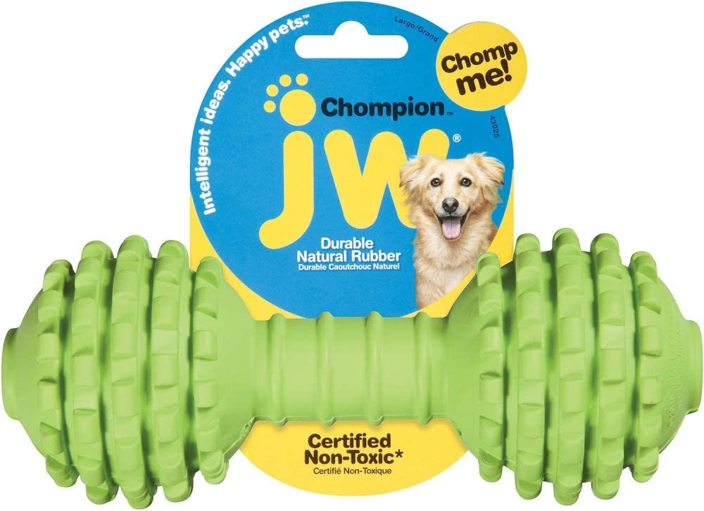 JW Chompion Dog Chew Bone Heavyweight Durable Dog Toy Large Assorted Colors