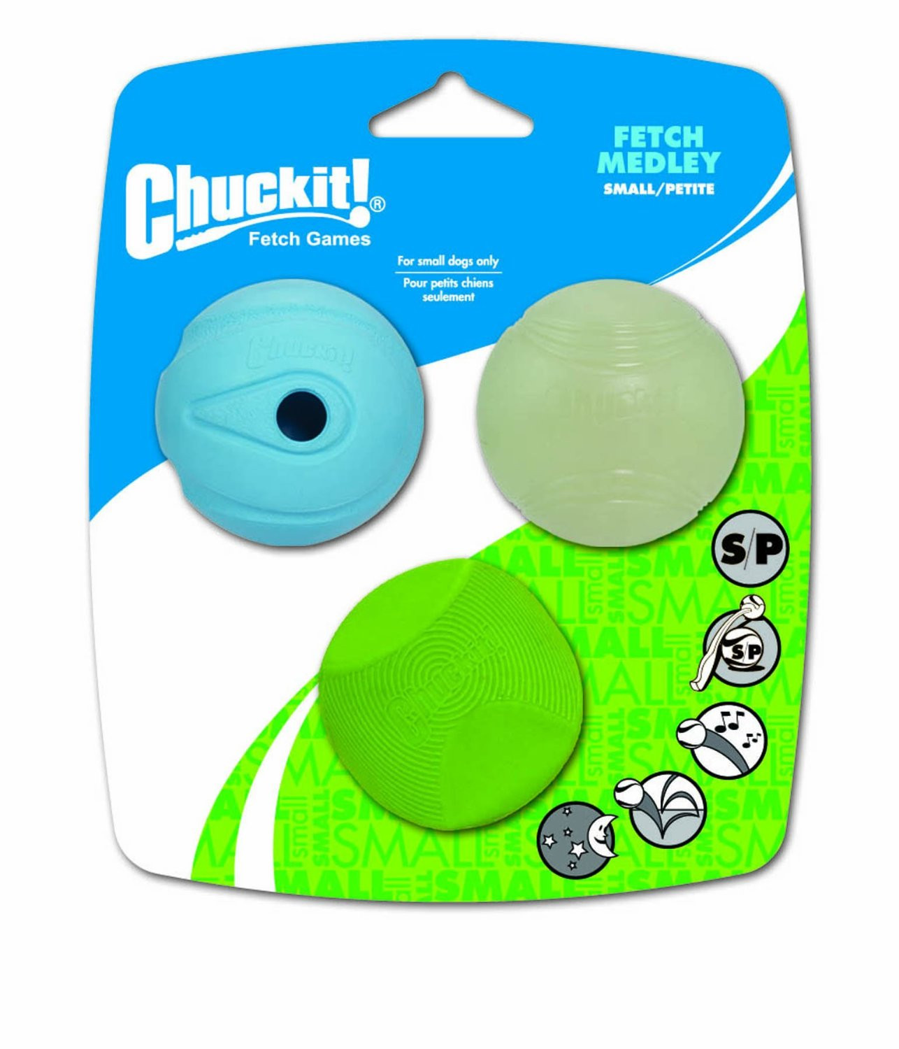 Chuckit FETCH BALL LARGE 3-inch Ball Dog Fetch Toy 1-pack Colors May Vary