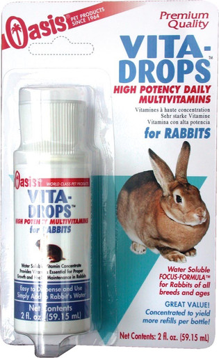 Oasis Vita-Drops Daily Multi-Vitamins for Rabbits 2 ounces