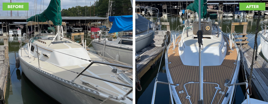 Improving Sailboat Comfort: After Hours Marine Installs SC Wake SeaDek ...