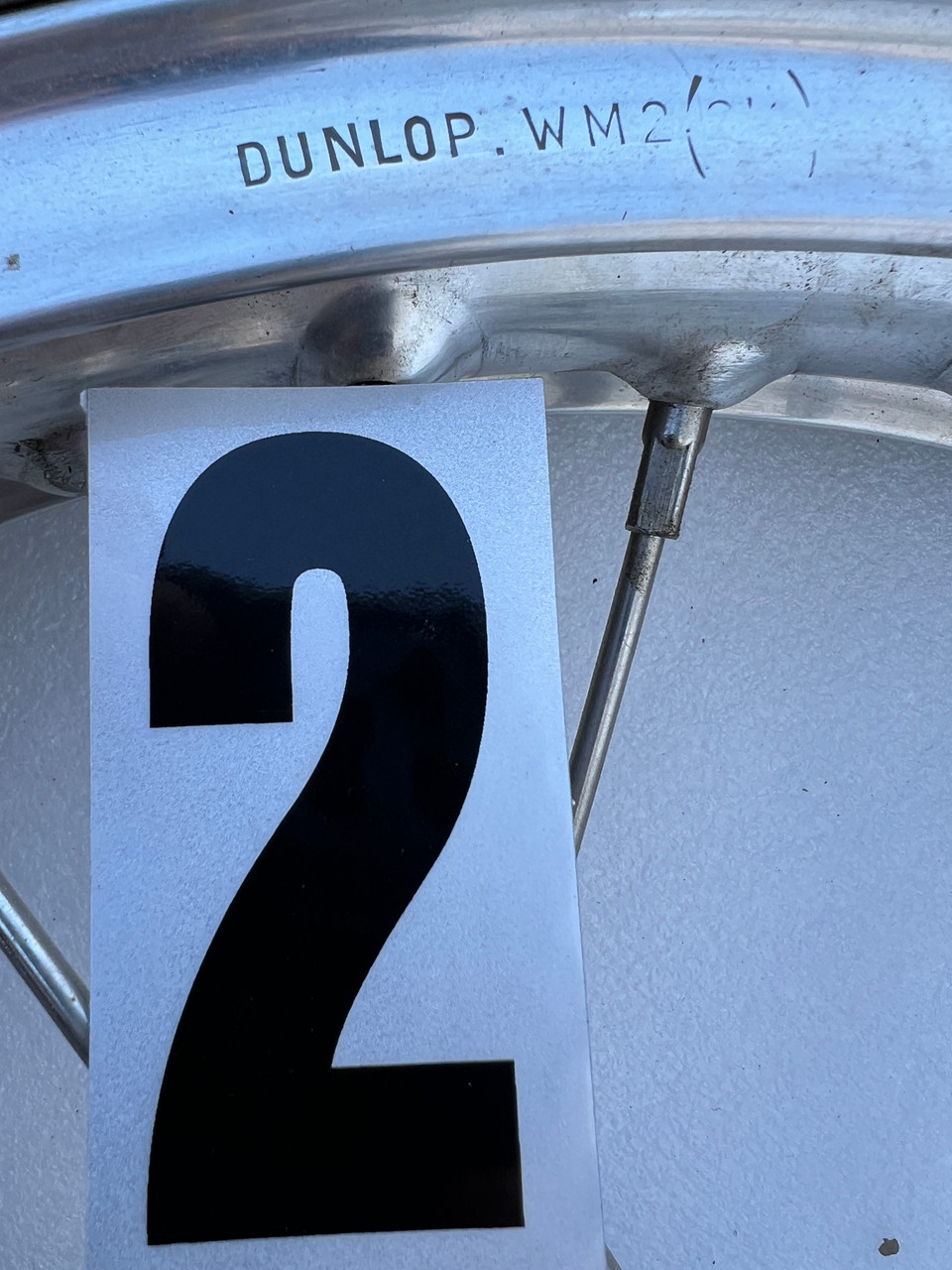 Norton Commando Front 19" Wheel w Dunlop WM2 Rim 1972 - 1974 (2)