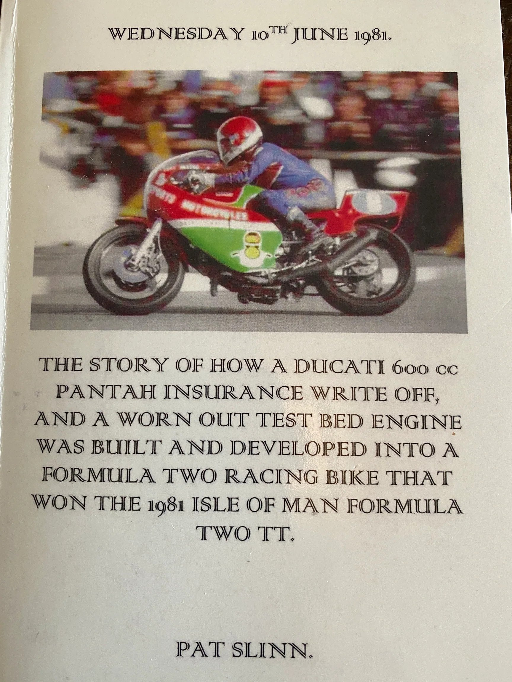F2 World Championship Winning Ducati TT 2 - Italianiron.com