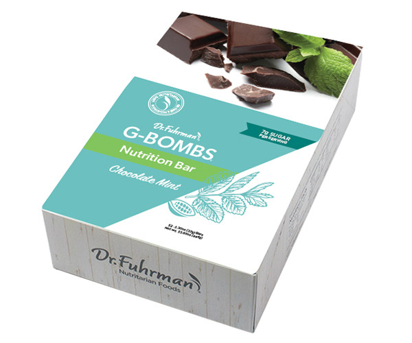 G-BOMBS Nutrition Bar — Chocolate Mint | DrFuhrman.com