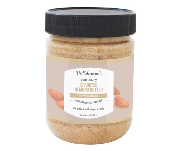 Organic Raw Sprouted Almond Butter (12 oz.) | DrFuhrman.com