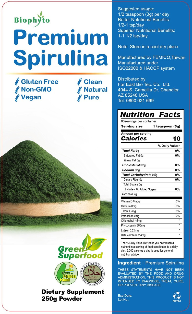 Biophyto® Premium Spirulina Powder- 250g - FEBICO Organic Health Store