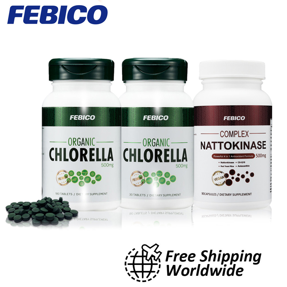 Special offer ! ! FEBICO Organic Chlorella Tablet - 500mg x 180 tablets ...