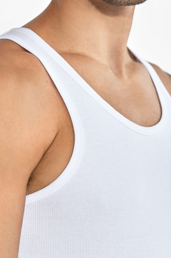 Bread & Boxer Ribbed Tank Top 2 Pack White