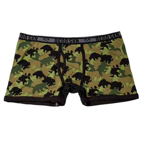 BEAR SKN - Bamboo Boxer Brief - Woodland Bear Hunter Camo