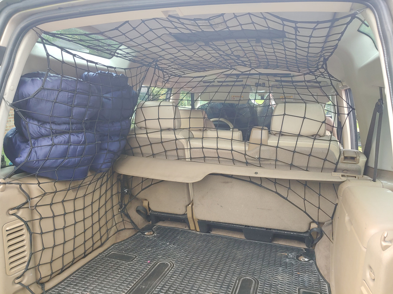 Storage Bin Organizational System Outside cargo net