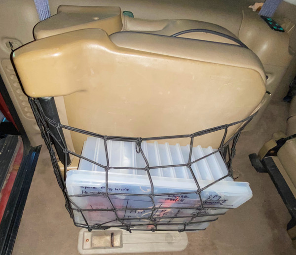 Storage Bin Organizational System Outside cargo net