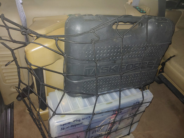 Storage Bin Organizational System Outside cargo net