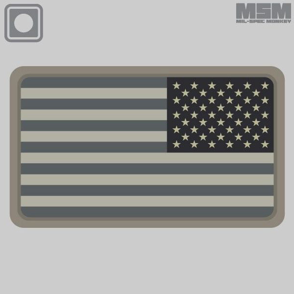 MSM US Flag REV PVC Morale Patch
