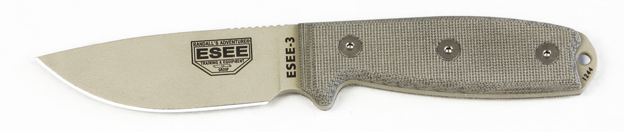 ESEE Knives Desert Tan ESEE-3 Plain Edge w/ OD Sheath