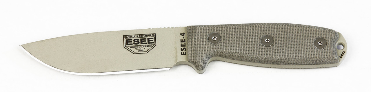 ESEE Knives Desert Tan ESEE-4 Serrated Edge w/ OD Sheath
