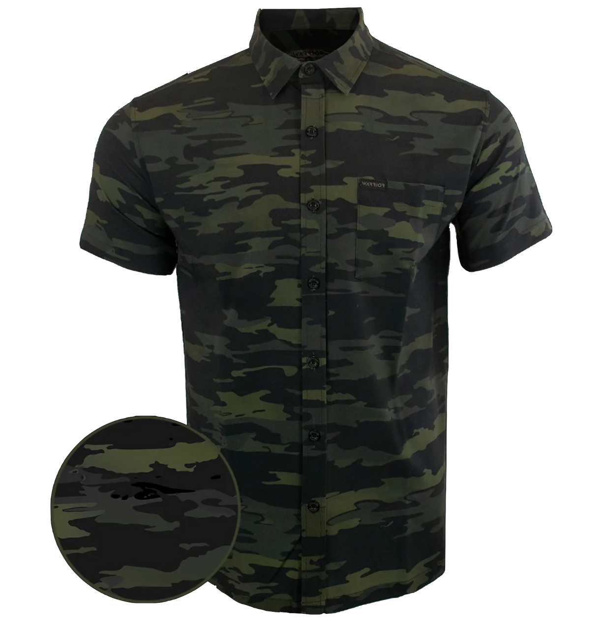 Warrior Company Multi Black Button Down