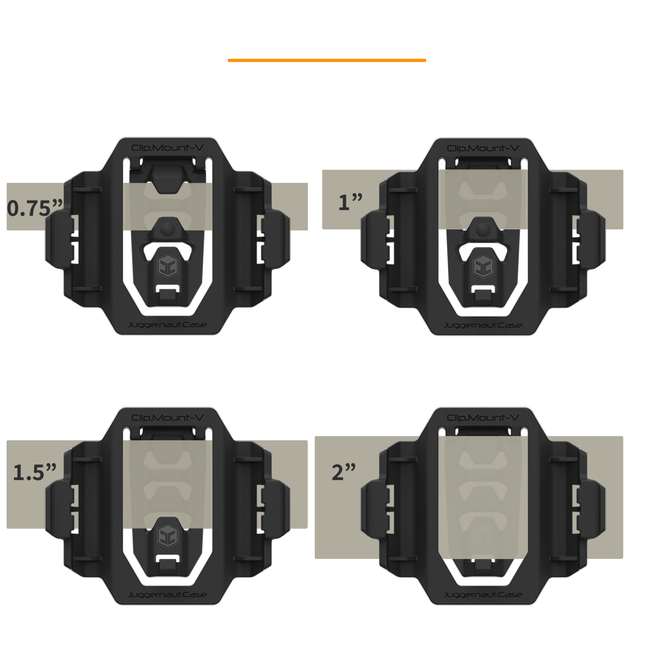 Juggernaut Case Clip.Mount - Universal Strap, Backpack, Belt Phone Mount