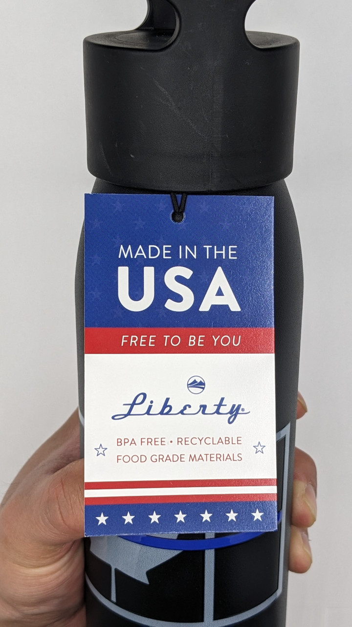 Liberty Bottles - 24 oz Aluminum DS Tactical Water Bottle - Thin Blue ...